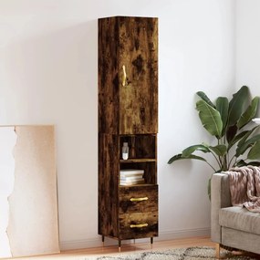 Skříň highboard kouřový dub 34,5 x 34 x 180 cm kompozitní dřevo - Default Title