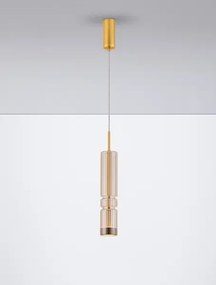 LED zlato-cognac moderní svítilna Bento