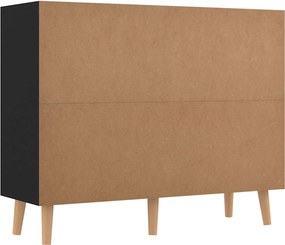 Příborník černý 90 x 30 x 72 cm kompozitní dřevo 326814