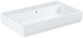Grohe Cube Ceramic - Umyvadlo 80x49 cm,s přepadem, otvor pro baterii, PureGuard, alpská bílá 3946900H