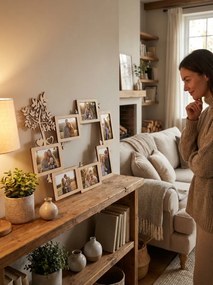 dřevo života Dřevěný fotorámeček na více fotek LÉTO Zvolte barvu dekoru: Ořech, Velikost fotorámečků: 66x48