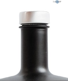 Skleněná láhev na olej 500 ml černá matná se stříbrným uzávěrem VILO
