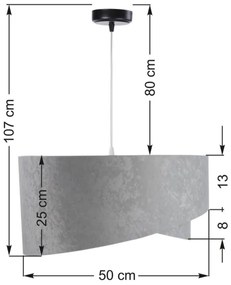 Lustr na lanku GALAXY 1xE27/60W/230V