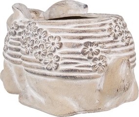 Šedý květináč králíček - 30*17*13 cm