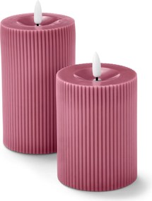 Tchibo - LED svíčky z pravého vosku, 2 ks, růžová