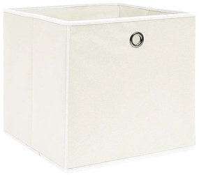 Úložné boxy 4 ks bílé 32 x 32 x 32 cm textil - Default Title