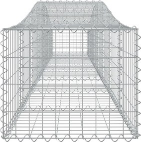 Klenuté gabionové koše 9 ks 400x50x40/60 cm pozinkované železo 3145924
