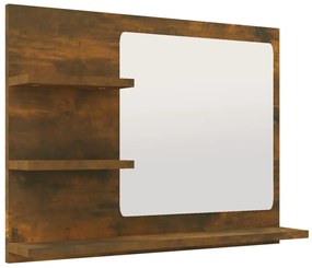vidaXL Koupelnové zrcadlo kouřový dub 60x10,5x45 cm kompozitní dřevo