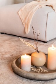 Krémová kulatá keramická váza Beige S - 12,3*12,3*11,5 cm