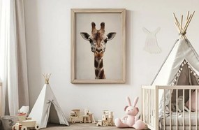 Jemný pohled - obraz - Minimalistický portrét žirafy 48 - A4 – 210 × 297 mm - 149 Kč