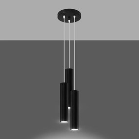 Sollux Lighting Závěsné svítidlo LAGOS 3P černé