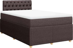 Box spring postel s matrací tmavě hnědá 120x200 cm textil 3289733
