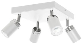 Luminex | Bodové svítidlo RENO 4xGU10/8W/230V bílá/chrom | LU5139