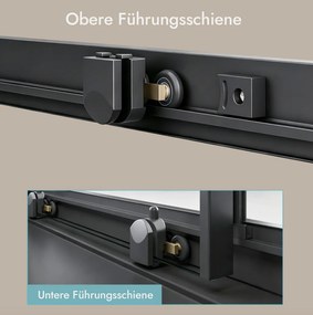 design černý sprchový kout RAVENA 16B 70-140cm