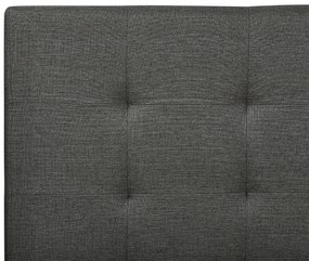 Čalouněná tmavě šedá postel 180x200 cm LA ROCHELLE Beliani