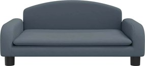 Pelíšek pro psy tmavě šedý 70 x 45 x 30 cm textil 171961
