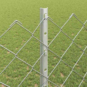 Plot s řetězovým odkazem a sloupkem 10 x 1,2 m Pozinkovaná ocel 3336297