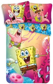 Jerry Fabrics povlečení bavlna Sponge Bob blue 140x200+70x90 cm