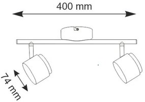 LED Bodové svítidlo KUBIK 2xLED/4,2W/230V bílá