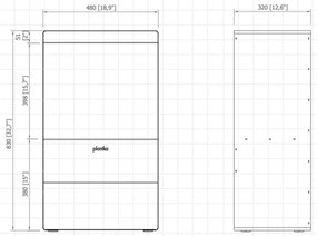Planika STEAMY - Krb na vodní páru na dálkové ovládání 83x48 cm 125W/230V