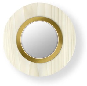 Nástěnné kruhové svítidlo ze dřeva Lens Circular Wall  Nástěnné kruhové svítidlo ze dřeva Lens Circular Wall Barva svítidla: Zlatá, Dekor: Slonovinově…