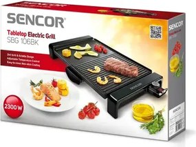 SENCOR SBG 106BK černá / Elektrický stolní gril / 2300W / Regulace tep