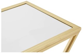 Konzolový stolek se skleněnou deskou ve zlaté barvě 40x120 cm Farran – Premier Housewares