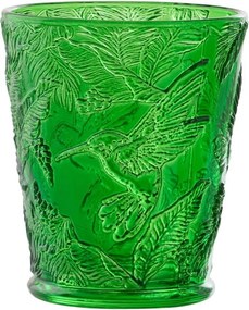 Zelená sklenička kolibřík Hummin Bird - Ø 9*10 cm / 250 ml