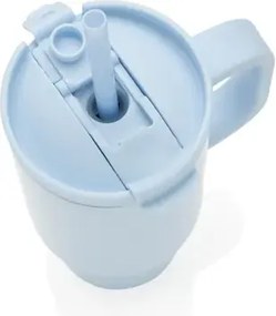 XD Design Uzavíratelný termohrnek s brčkem 480 ml světle modrá / Termo