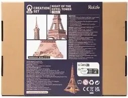 RoboTime 3D dřevěné puzzle Rolife Noc Eiffelovy věže svítící / od 14 l