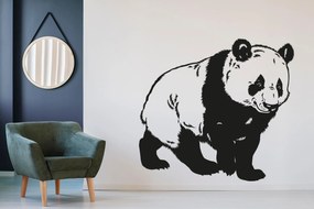 Lepy.cz Samolepka na zeď Panda Velikost (šířka x výška): 55x50cm, Barevná varianta: Světle červená