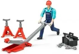 Bruder 62100 Figurka muž mechanik s heverem a příslušenstvím / výška 1