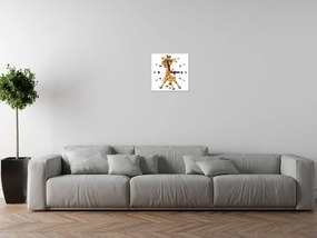 Gario Obraz s hodinami Velká žirafa Rozměry: 30 x 30 cm
