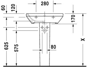 Duravit DuraStyle umyvadlo 600mm bílá 2319600000.V