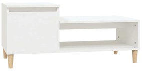 821124 vidaXL Konferenční stolek bílý 100 x 50 x 45 cm kompozitní dřevo