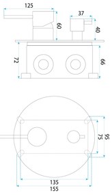 Rea Lungo Diamond, podomítkový sprchový set s dešťovou hlavovou a ruční sprchou, měděná lesklá, REA-P5657