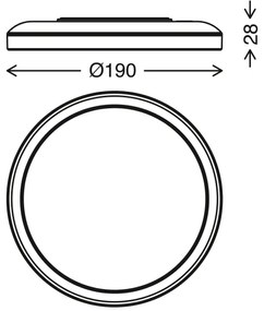 Briloner 7150-416 - LED Stropní svítidlo SLIM LED/12W/230V pr. 19 cm