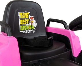 Elektrický traktor Milly Mally Rolly pink