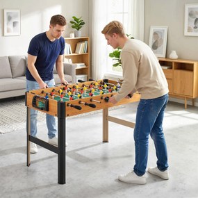 Stolní fotbálek, stolní fotbálek, 2 míčky, protiskluzové rukojeti, pro dospívající dospělé, výsledková tabule, MDF, kov, barevné provedení
