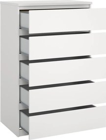 Bílá komoda 77x121x50 cm Naia – Tvilum