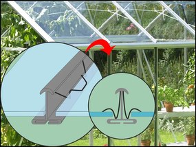 LANIT PLAST, s.r.o. skleník VITAVIA VENUS 6200 čiré sklo 3 mm stříbrný LG1028