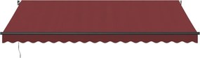 Ručně zatahovací markýza burgundská 450 x 350 cm 3215002