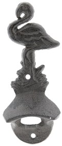 Nástěnný litinový otvírák na láhve Plameňák - 7*4*16 cm