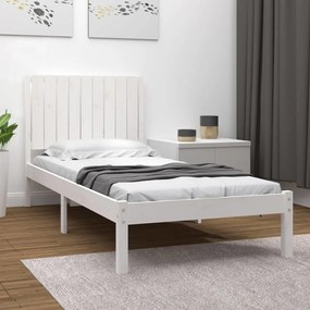 vidaXL Rám postele masivní borovice 90 x 190 cm Single [3104382] Barva: Bílá