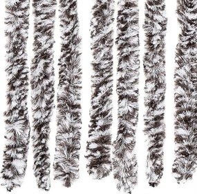 Závěs proti hmyzu hnědý a béžový 100 x 220 cm Chenille 284278