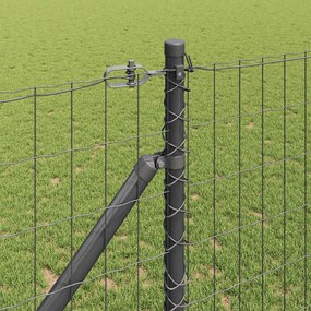Evropský plot se hroty 10 x 1,2 m Ocel potažená PVC Šedá 3350646