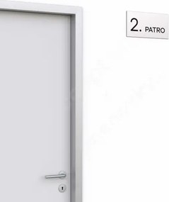 ACCEPT Označení podlaží "2. PATRO" - stříbrná tabulka - černý popis