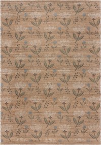 Flair Rugs, Kusový koberec Nadya Arriana Floral Natural, 200x290, hnědá, ložnice