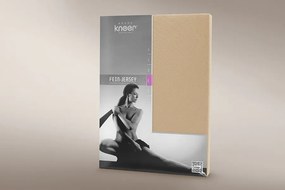 Kneer Prostěradlo Fein Jersey Sand Rozměr: 90x190-100x200 cm