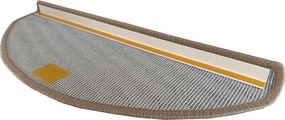 Vopi Nášlapy na schody Capri světle béžový půlkruh, samolepící - 24x65 půlkruh (rozměr včetně ohybu)